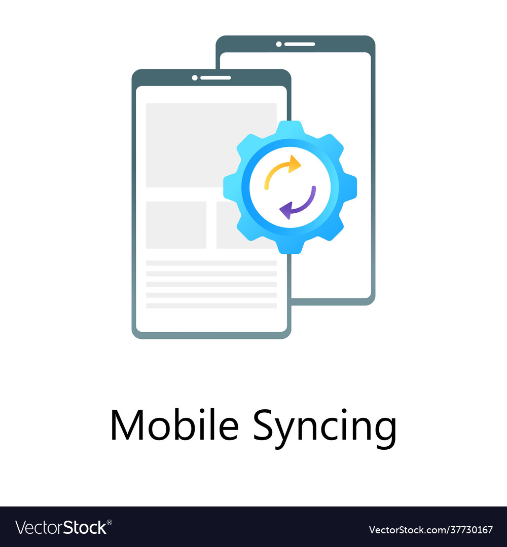 Mobile sync Royalty Free Vector Image - VectorStock