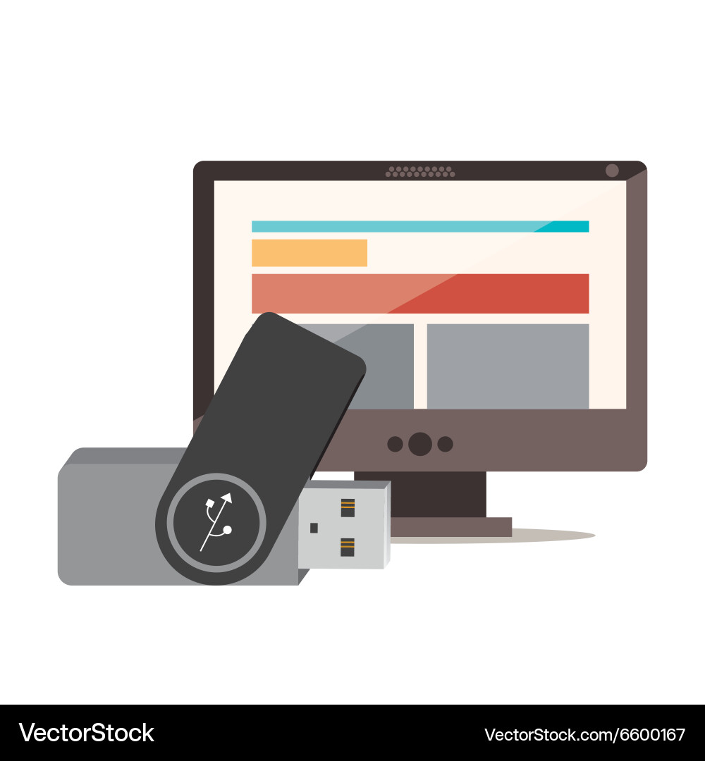 Pen drive design Royalty Free Vector Image - VectorStock