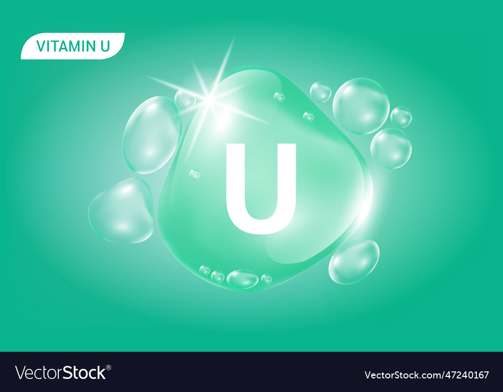 Serum collagen vitamin u Royalty Free Vector Image