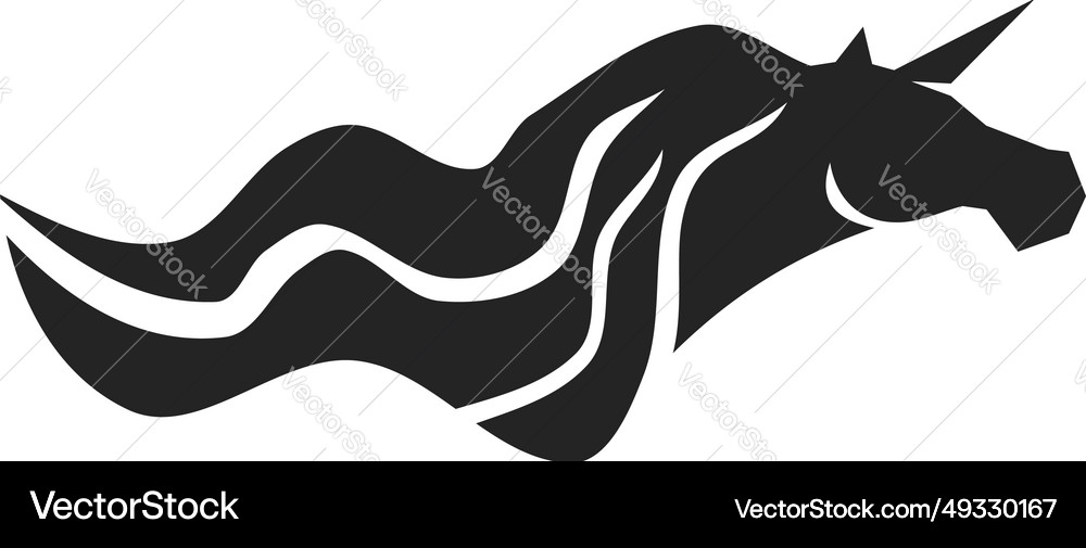Unicorn logo template isolated brand identity Vector Image