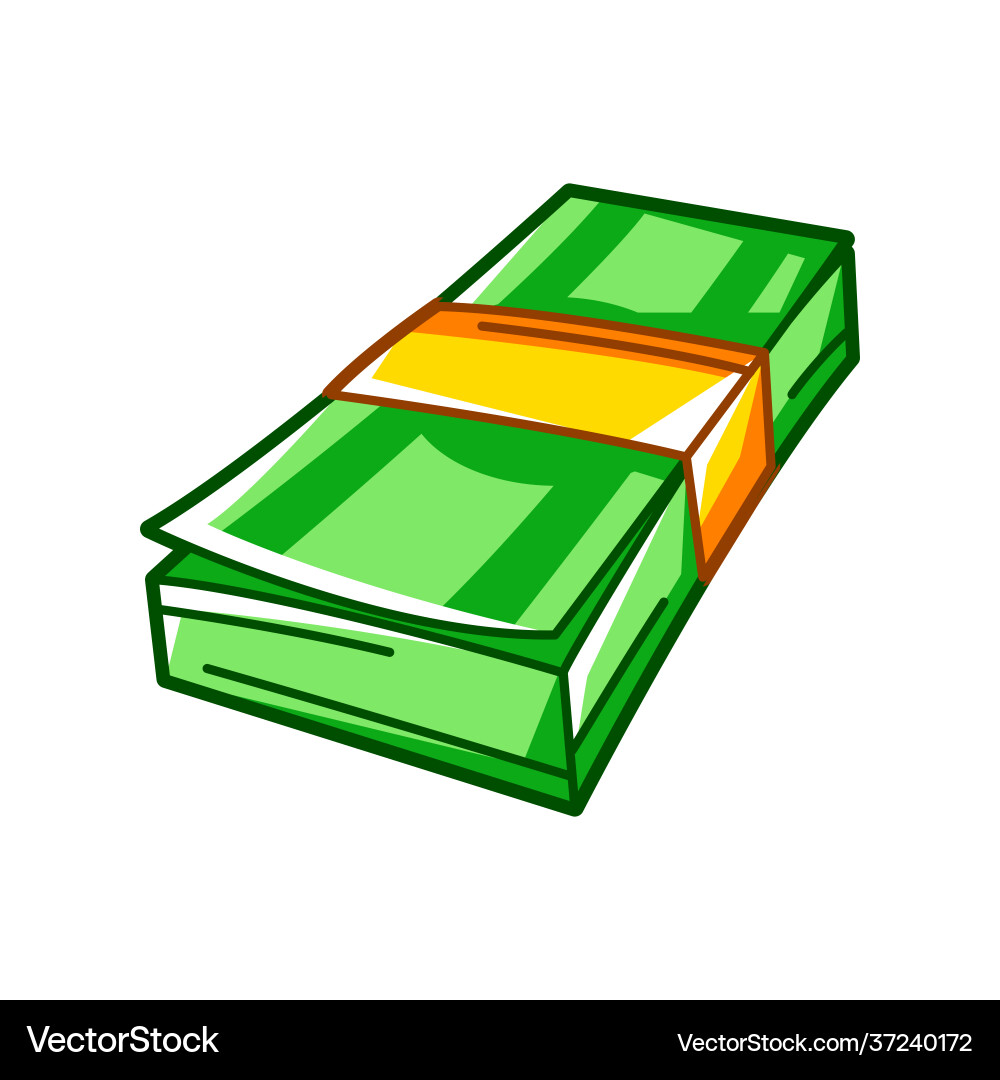 Banknote pack banking and finance Royalty Free Vector Image