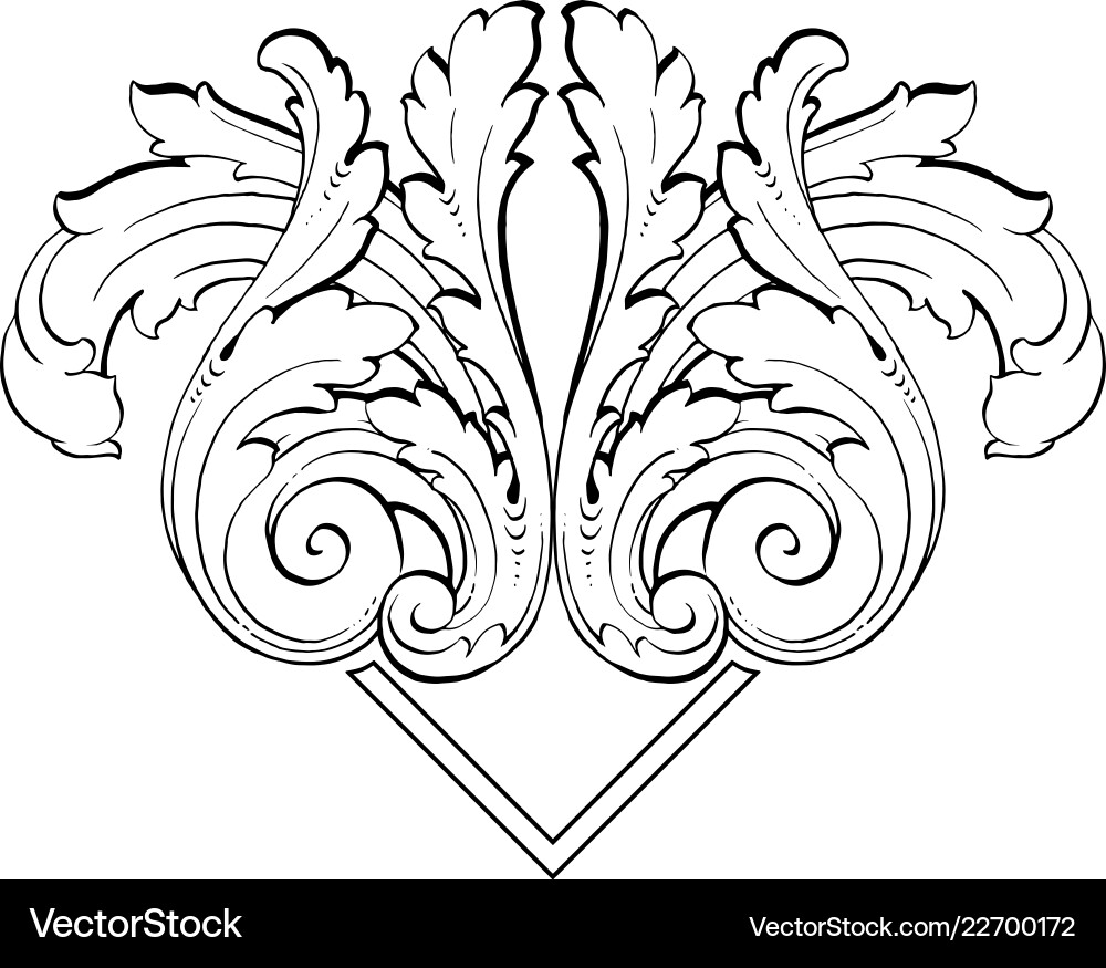 Baroque of vintage elements for design Royalty Free Vector