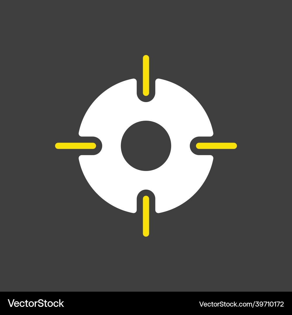 Crosshairs target destination icon Royalty Free Vector Image