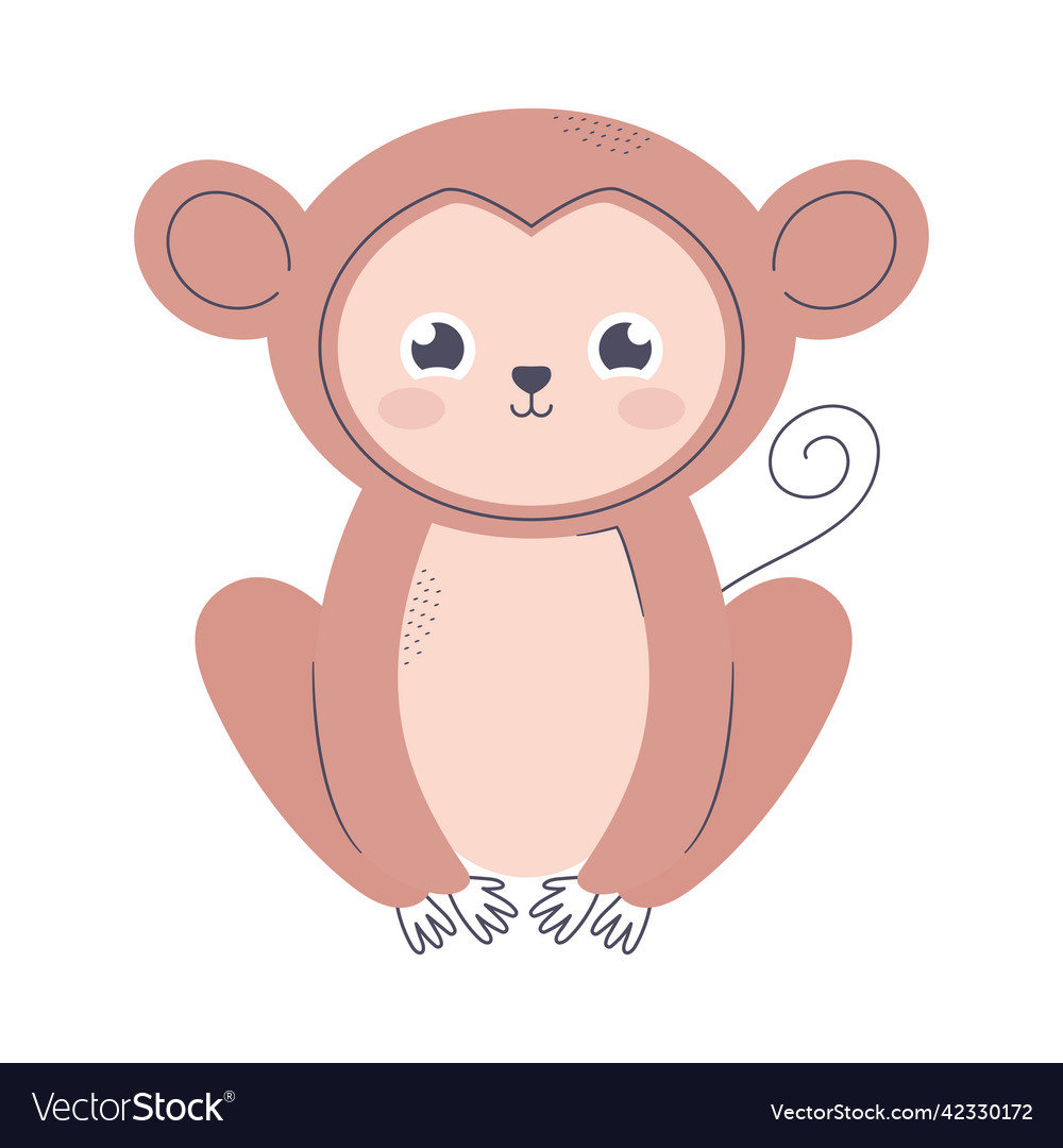 Cute monkey design Royalty Free Vector Image - VectorStock