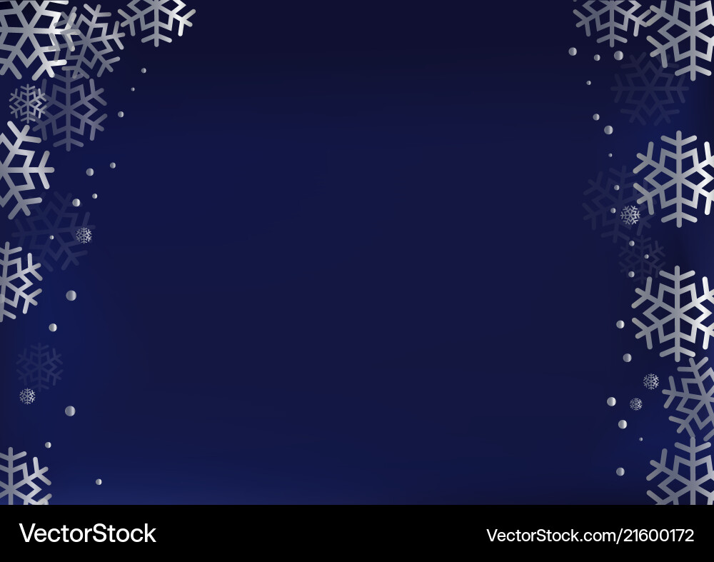 Decorative frame of silver snowflakes Royalty Free Vector