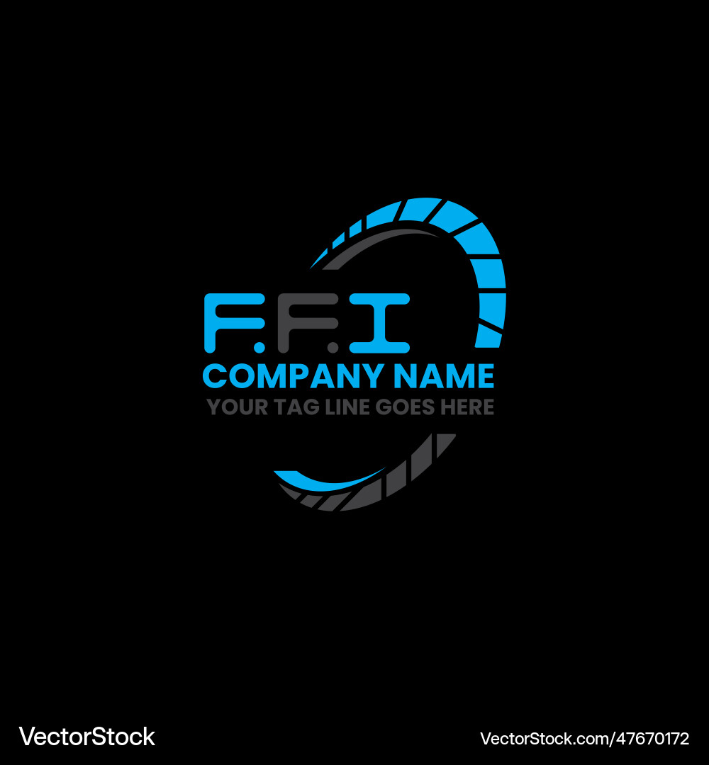 Ffi letter logo creative design with graphic Vector Image