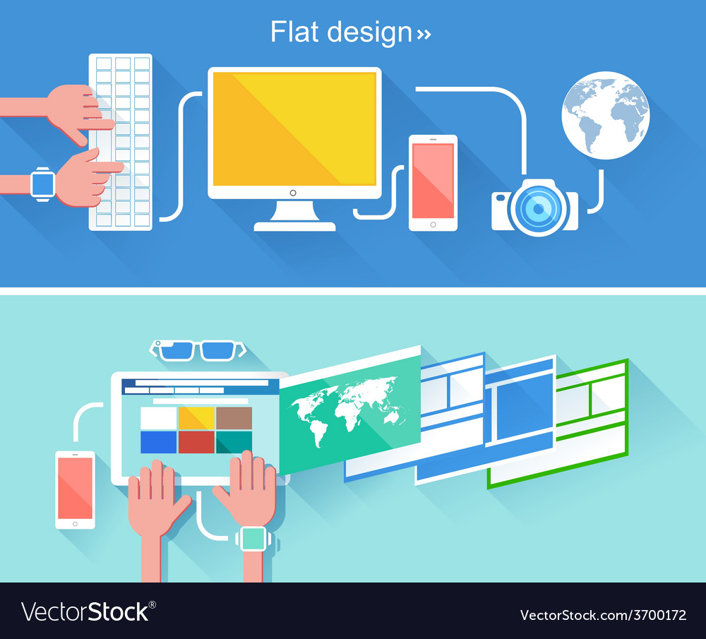 Flat design concept Royalty Free Vector Image - VectorStock
