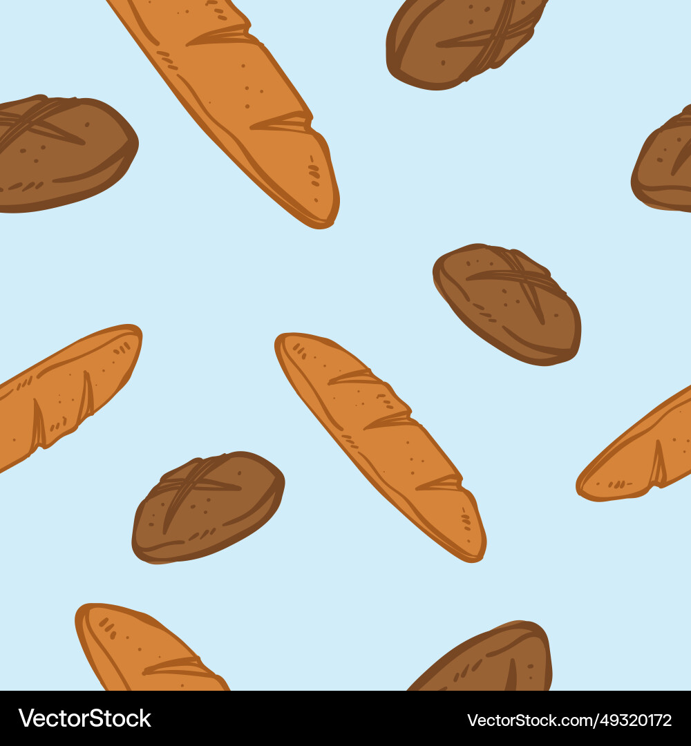 Freshly baked bakery products bread and buns Vector Image