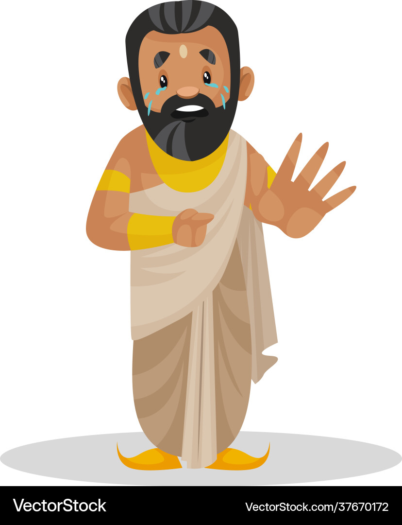 King janaka cartoon character Royalty Free Vector Image