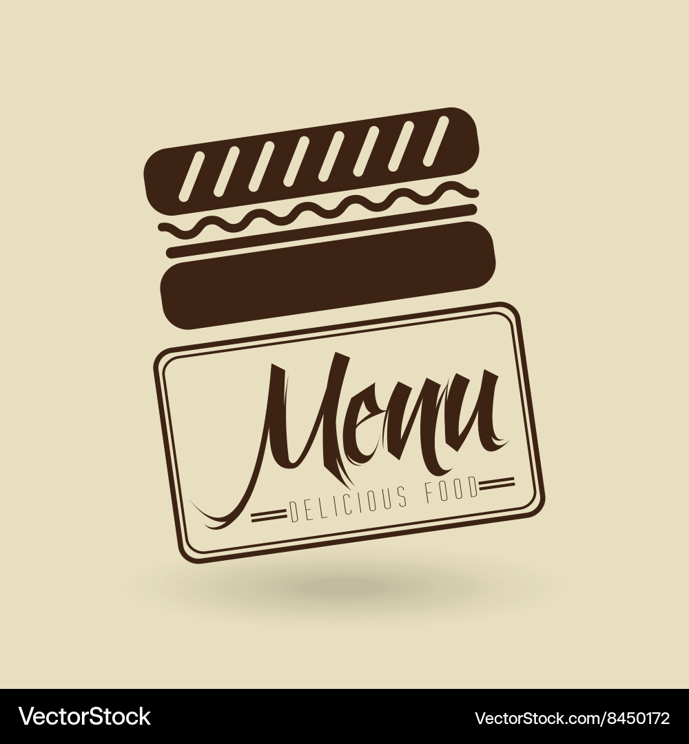 Menu delicious food design Royalty Free Vector Image