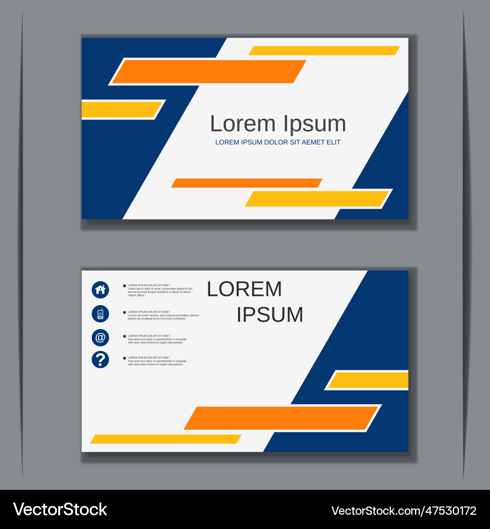 Modern business visiting card design template Vector Image