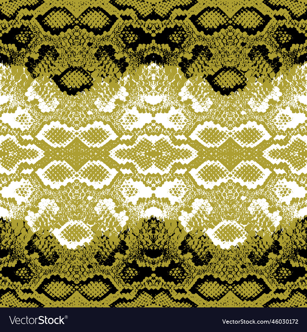 Snake skin scales texture seamless pattern black Vector Image