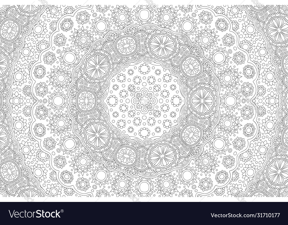 Art for adult coloring book with detailed pattern Vector Image