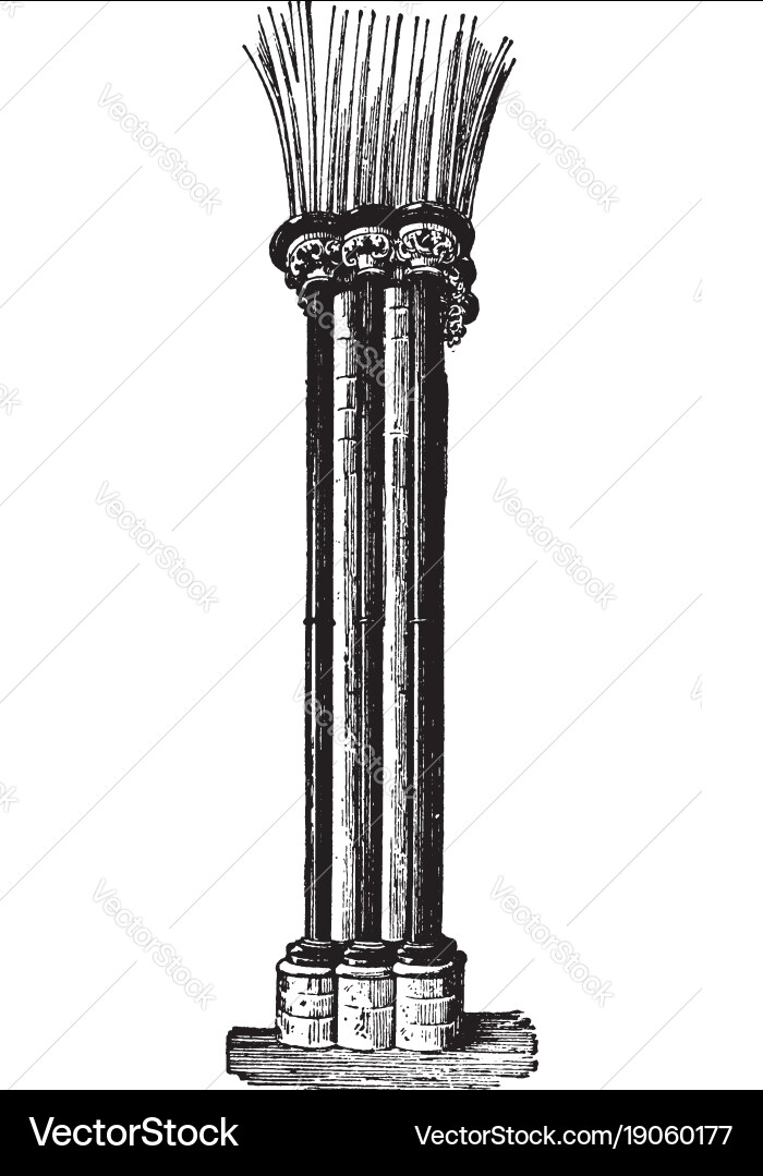 Clustered pier england vintage engraving Vector Image