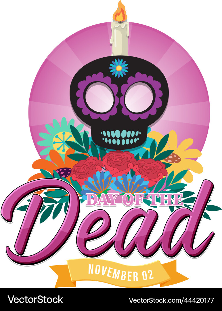 Day of the dead banner design Royalty Free Vector Image