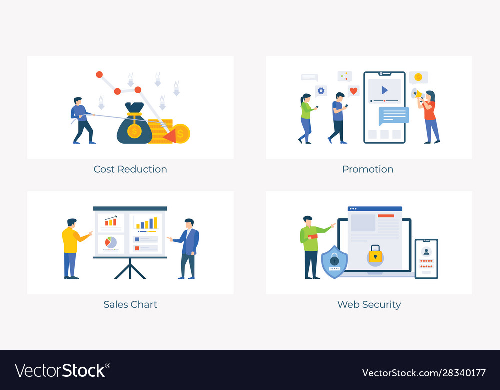 Financial saving pack Royalty Free Vector Image