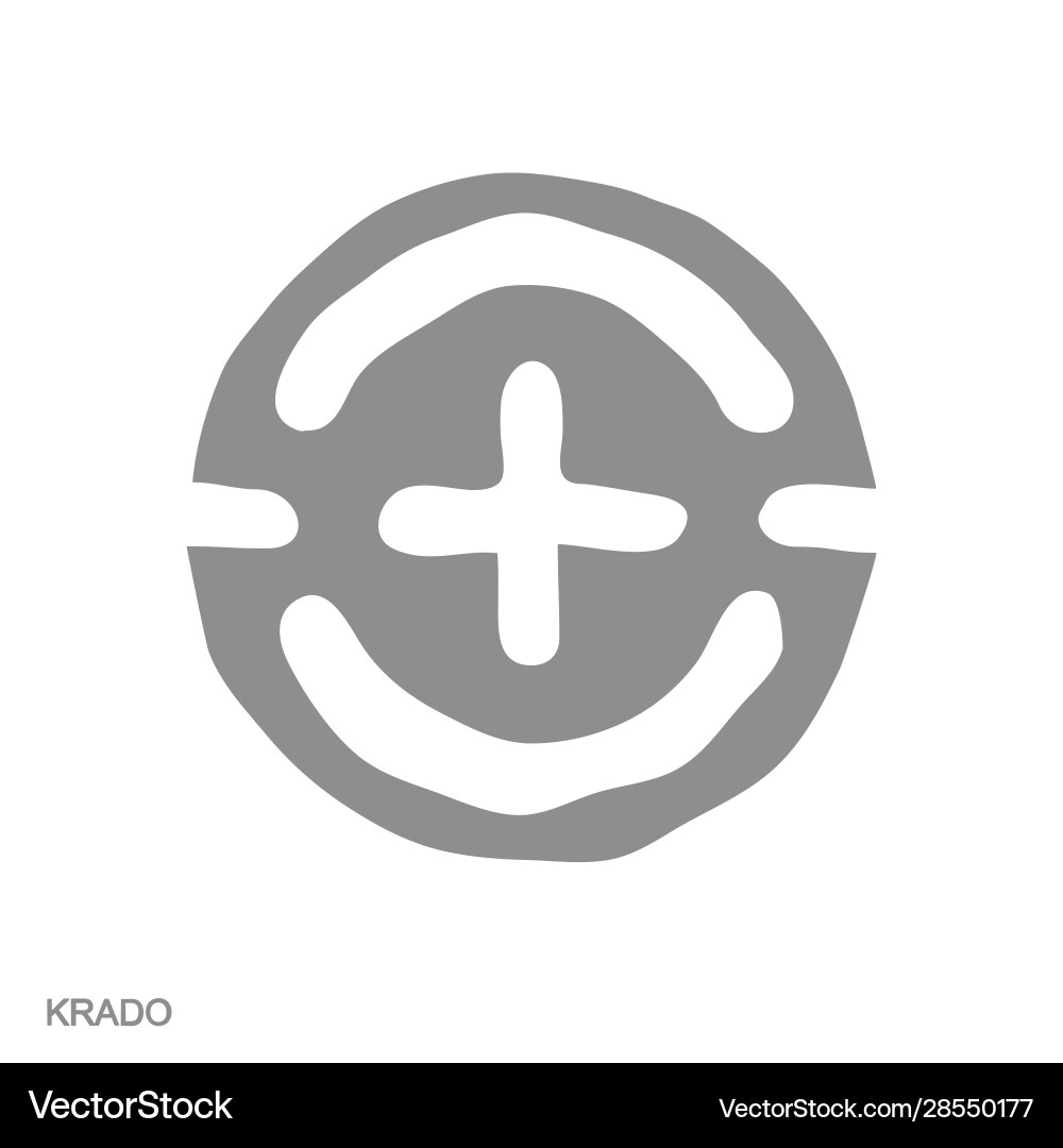 Monochrome icon with adinkra symbol krado Vector Image