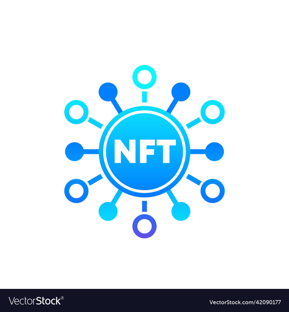 Nft icon non fungible token Royalty Free Vector Image