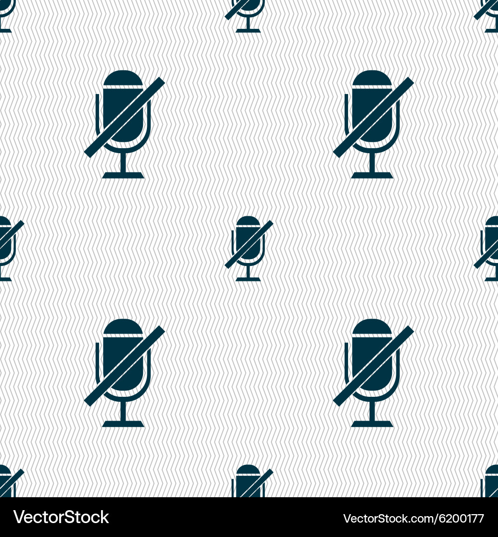 No microphone sign icon speaker symbol seamless Vector Image