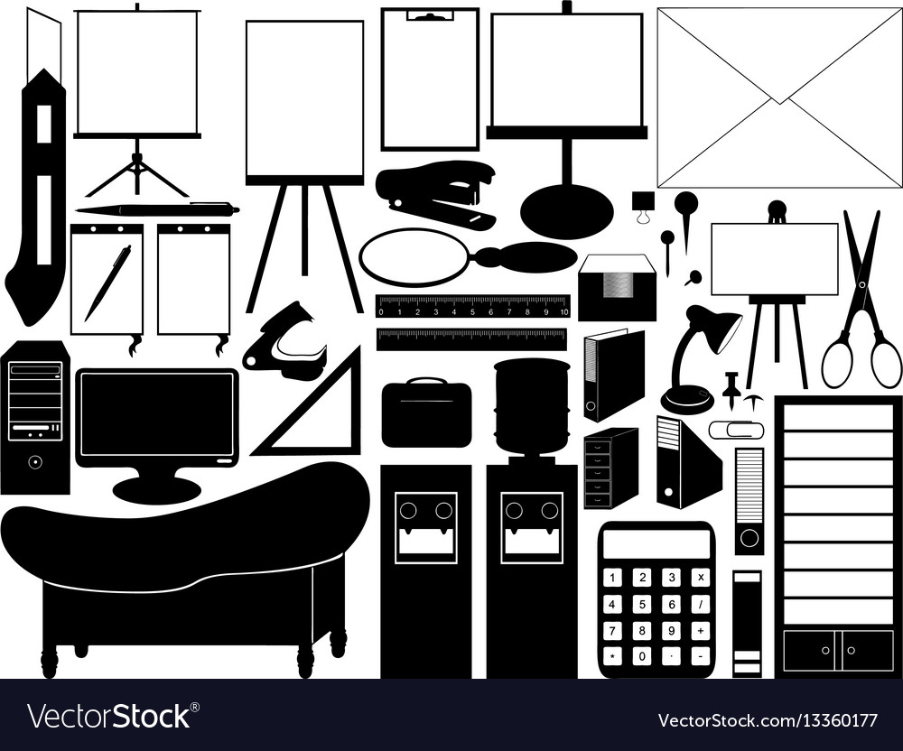 Office tools Royalty Free Vector Image - VectorStock