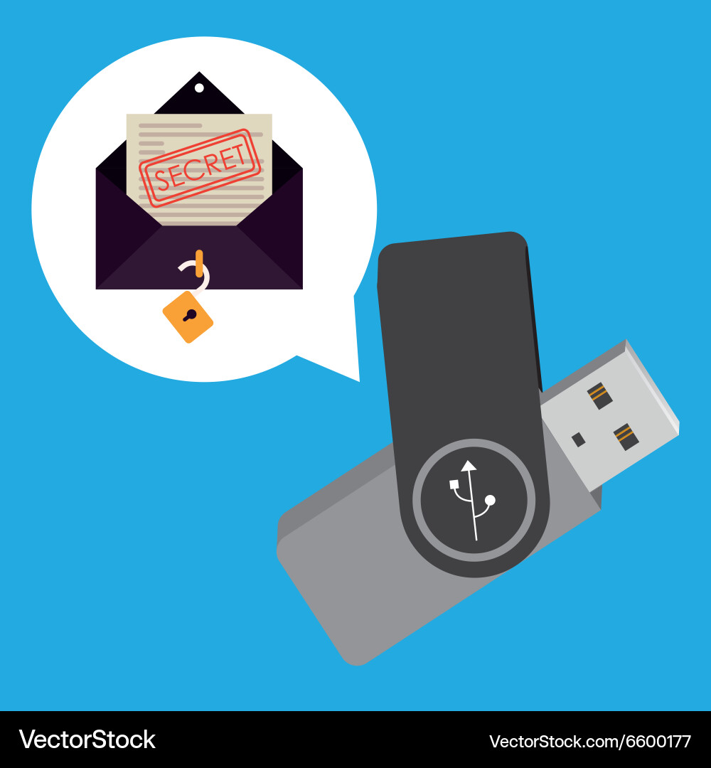 Pen drive design Royalty Free Vector Image - VectorStock