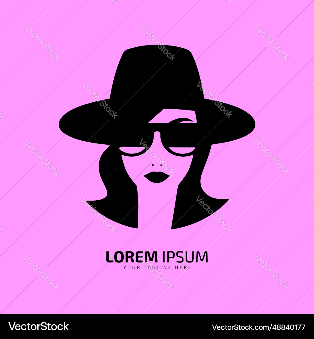 Simplistic female silhouette minimalist artistry Vector Image