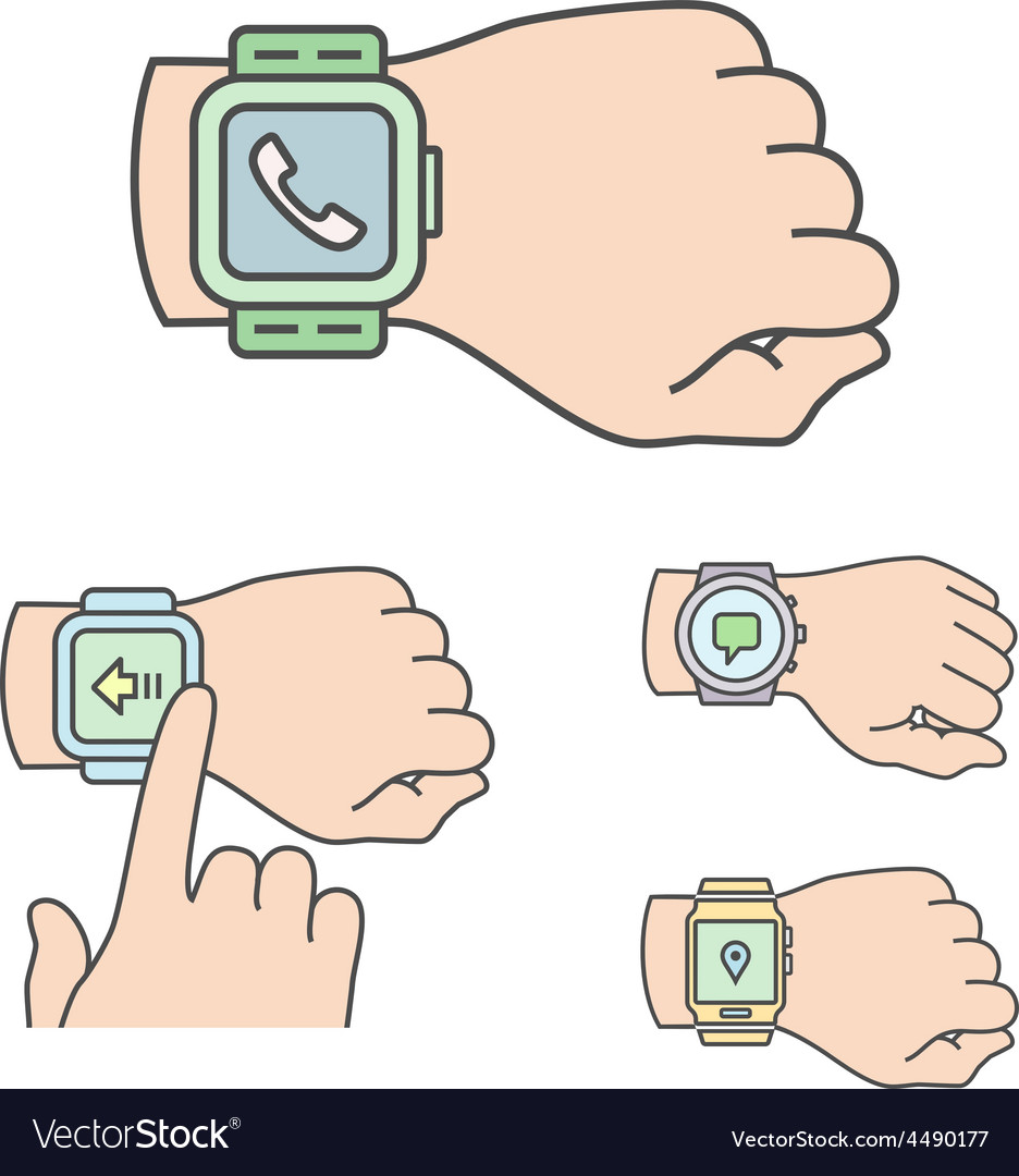 Smartwatch Royalty Free Vector Image - VectorStock