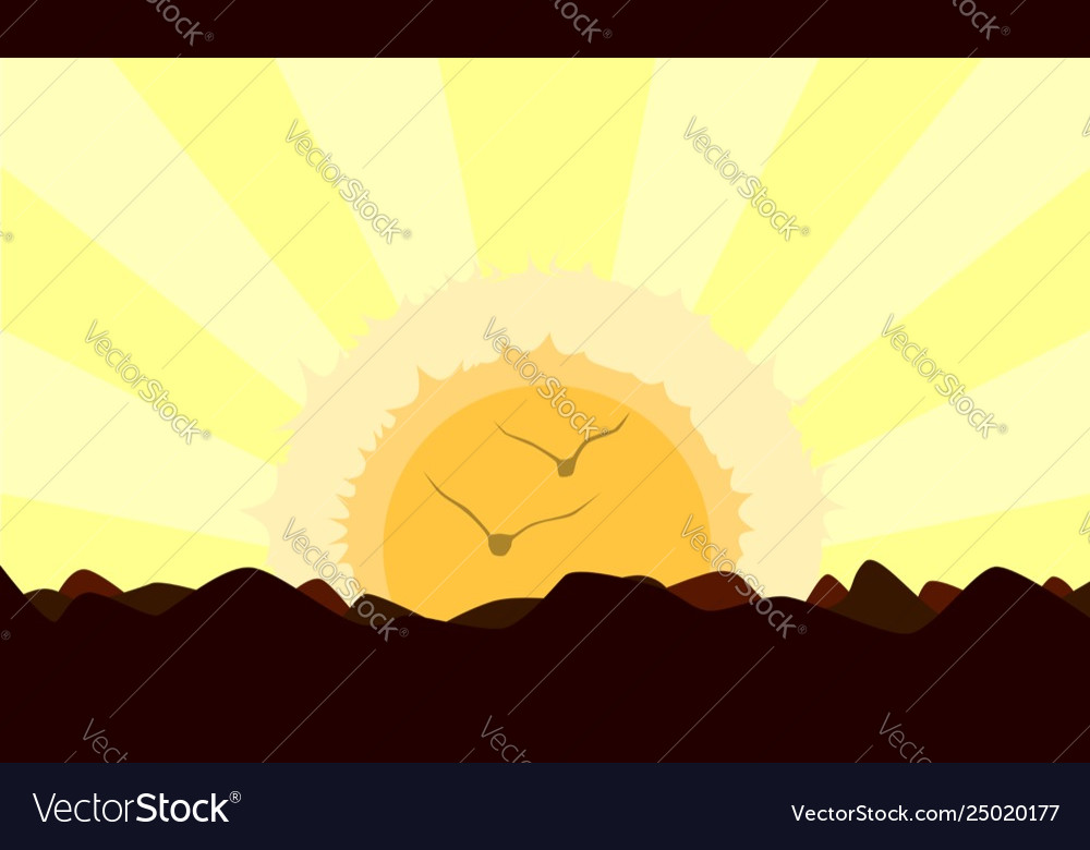 Sunset Royalty Free Vector Image - VectorStock