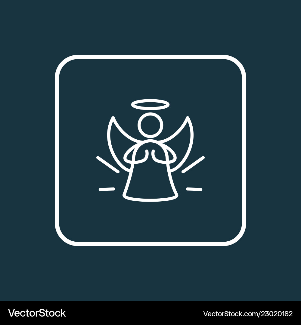Angel icon line symbol premium quality isolated Vector Image