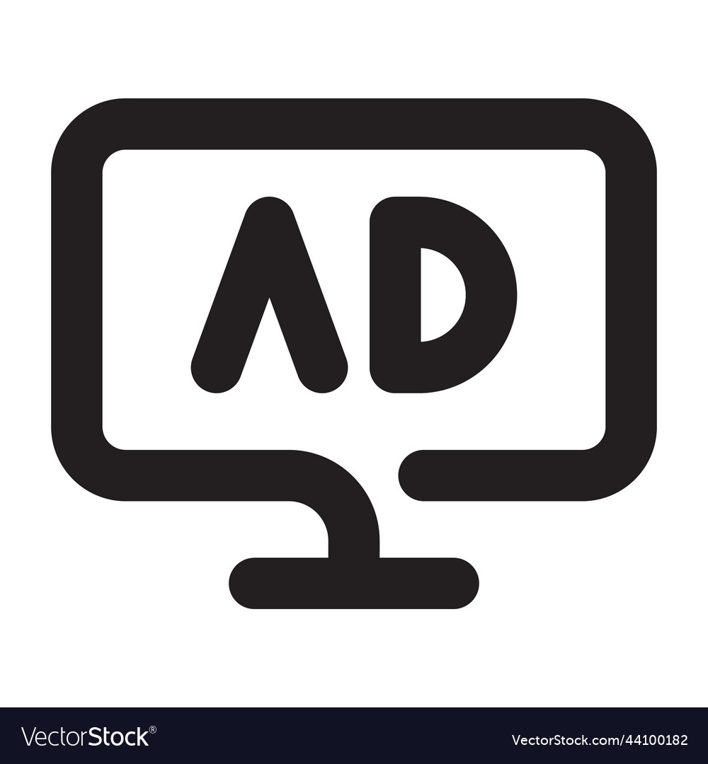 Browser Ad Block Icon Blocker Or Advertising Vector Image