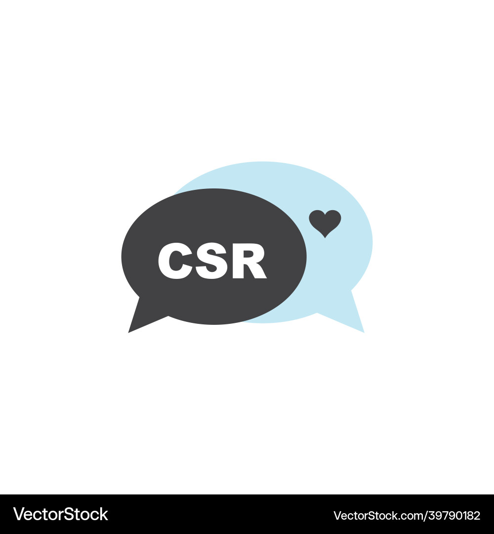 Corporate social responsibility csr symbol sign Vector Image