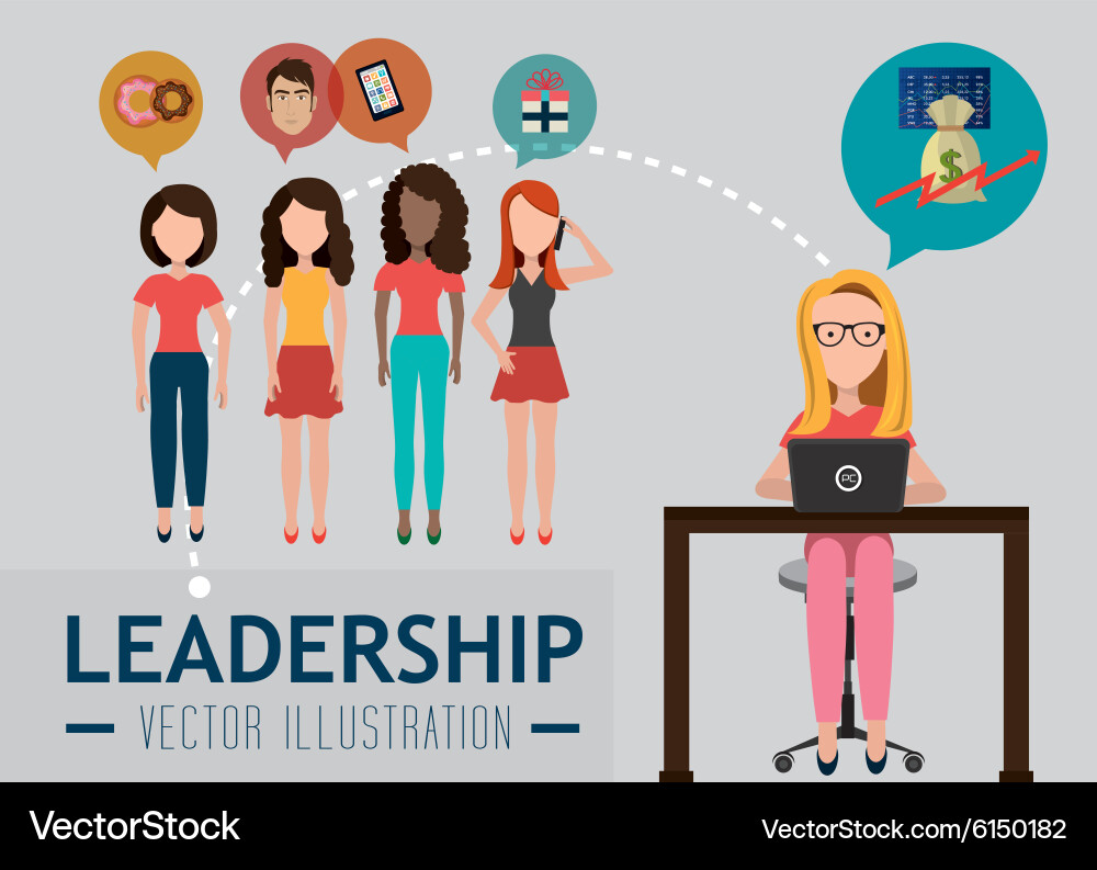 Leadership business entrepreneur Royalty Free Vector Image