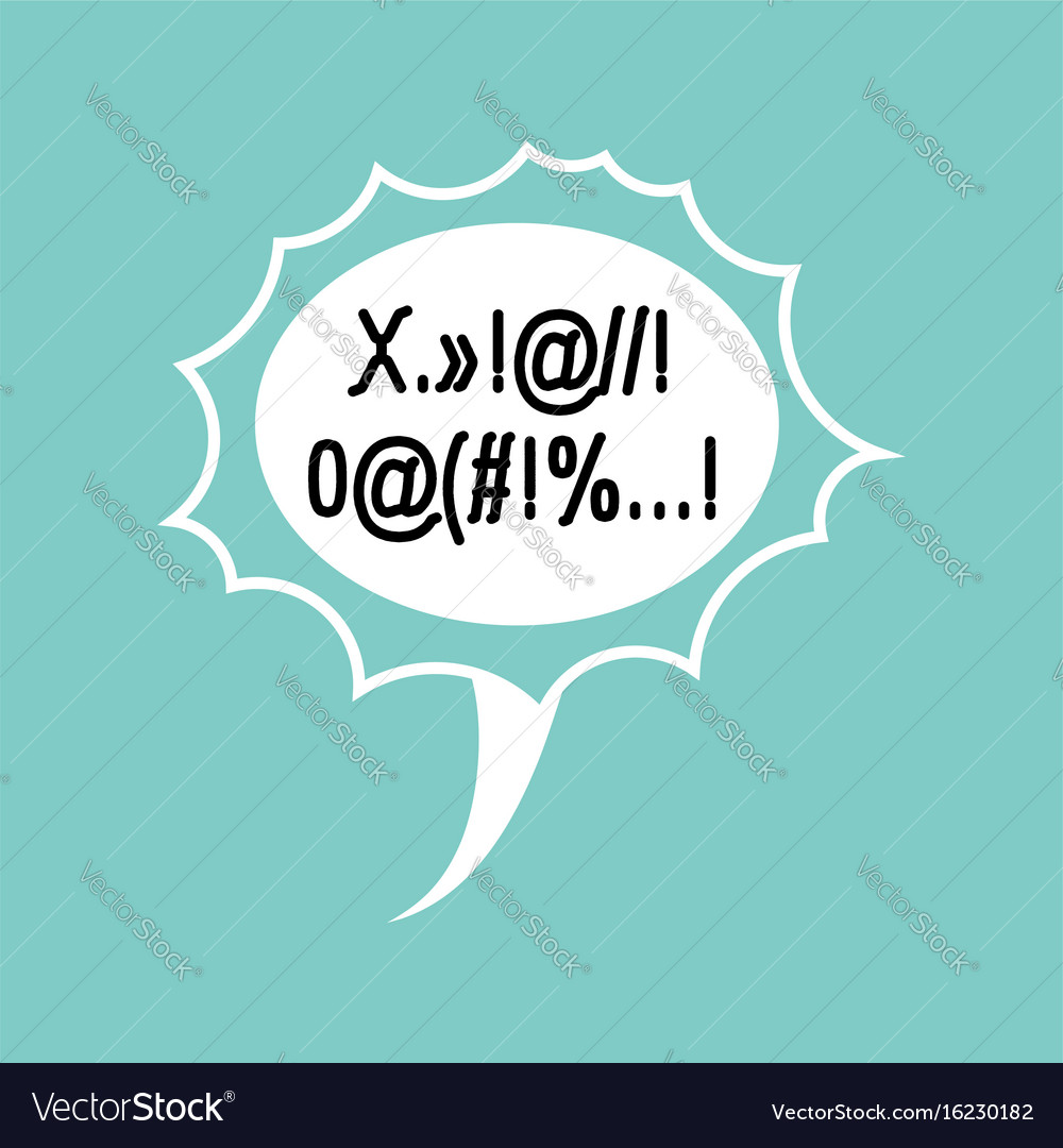 Profanity comic speech bubble isolated place Vector Image