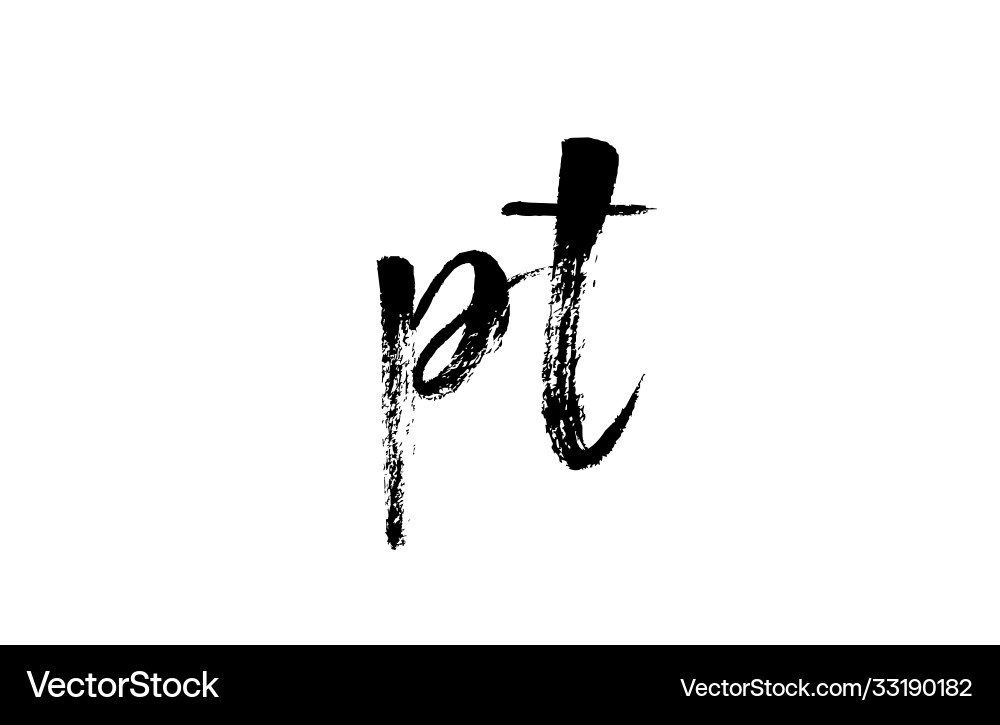 Pt p t alphabet letter logo icon combination Vector Image