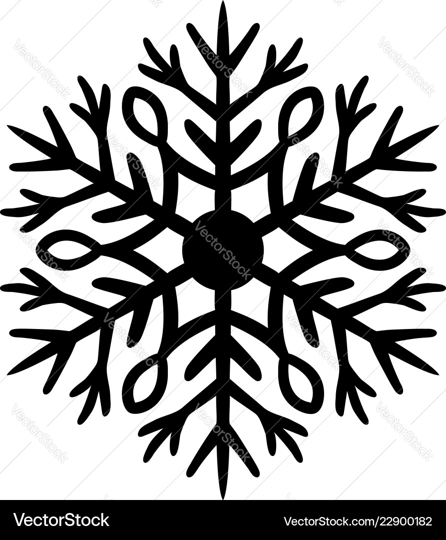 Hand Drawn Snowflake Vector