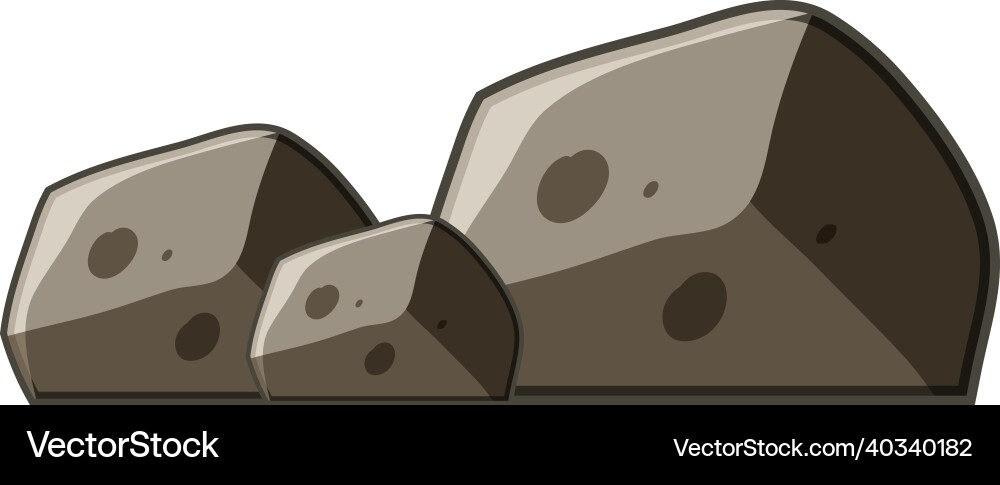 Stones in cartoon style on white background Vector Image