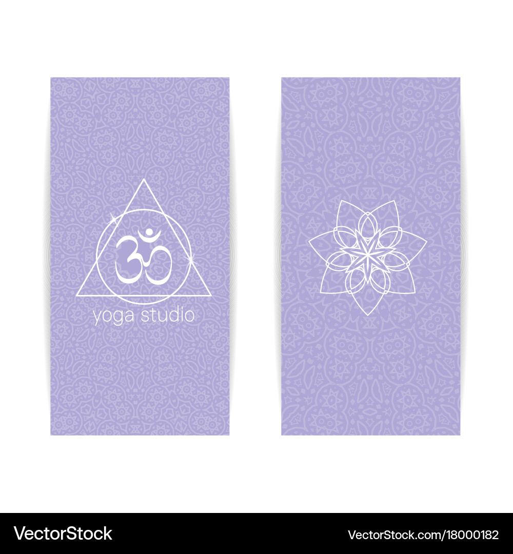 Yoga class and studio template banner Royalty Free Vector