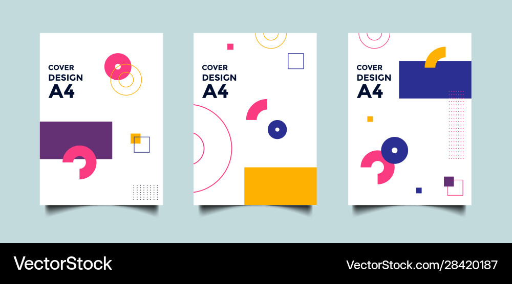 Abstract a4 cover background with geometric shapes