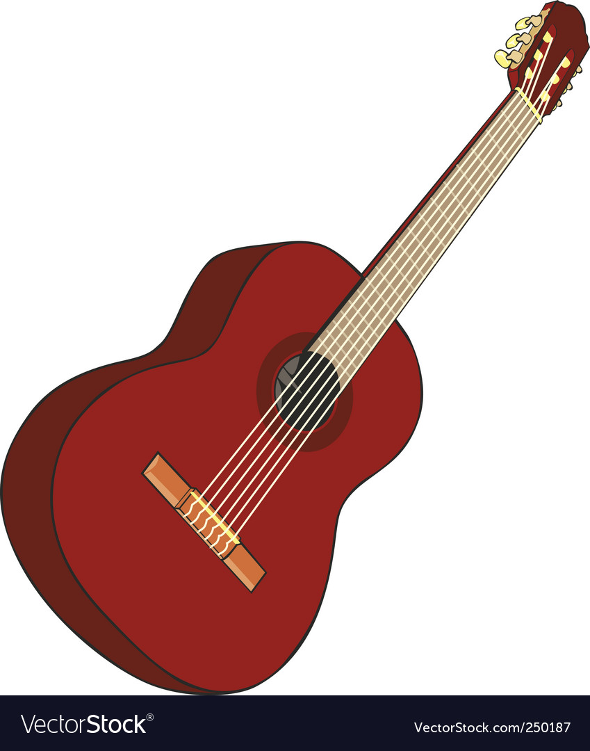 Classical guitar Royalty Free Vector Image - VectorStock