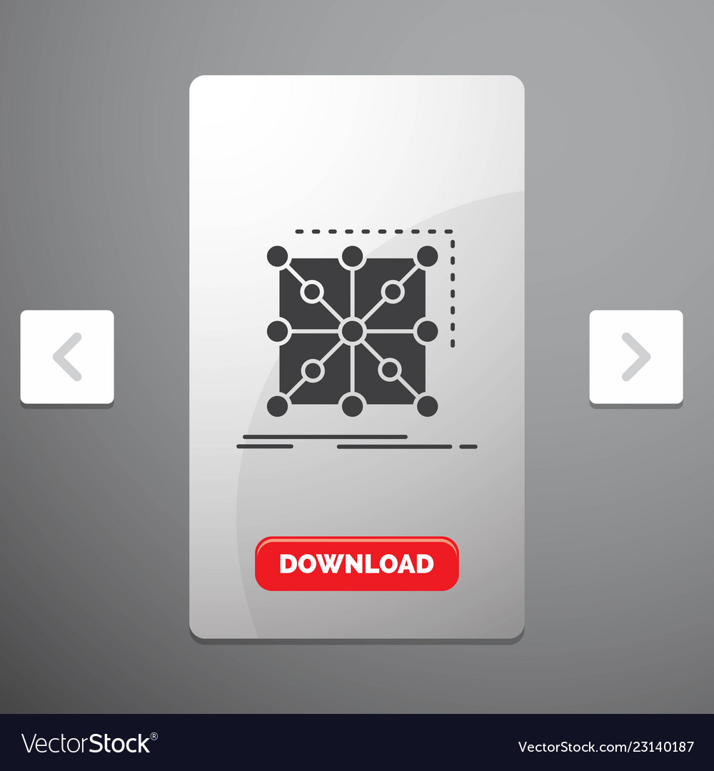 Data framework app cluster complex glyph icon Vector Image