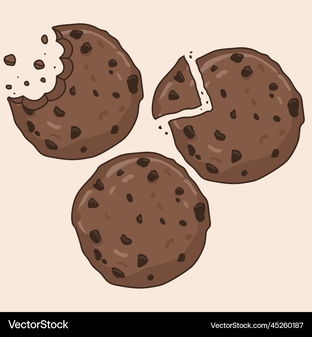 Graphic of cookies Royalty Free Vector Image - VectorStock