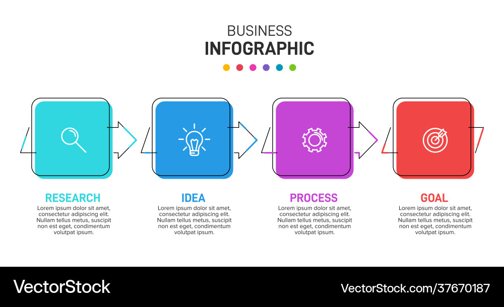 Infographic design with icons and 4 options Vector Image