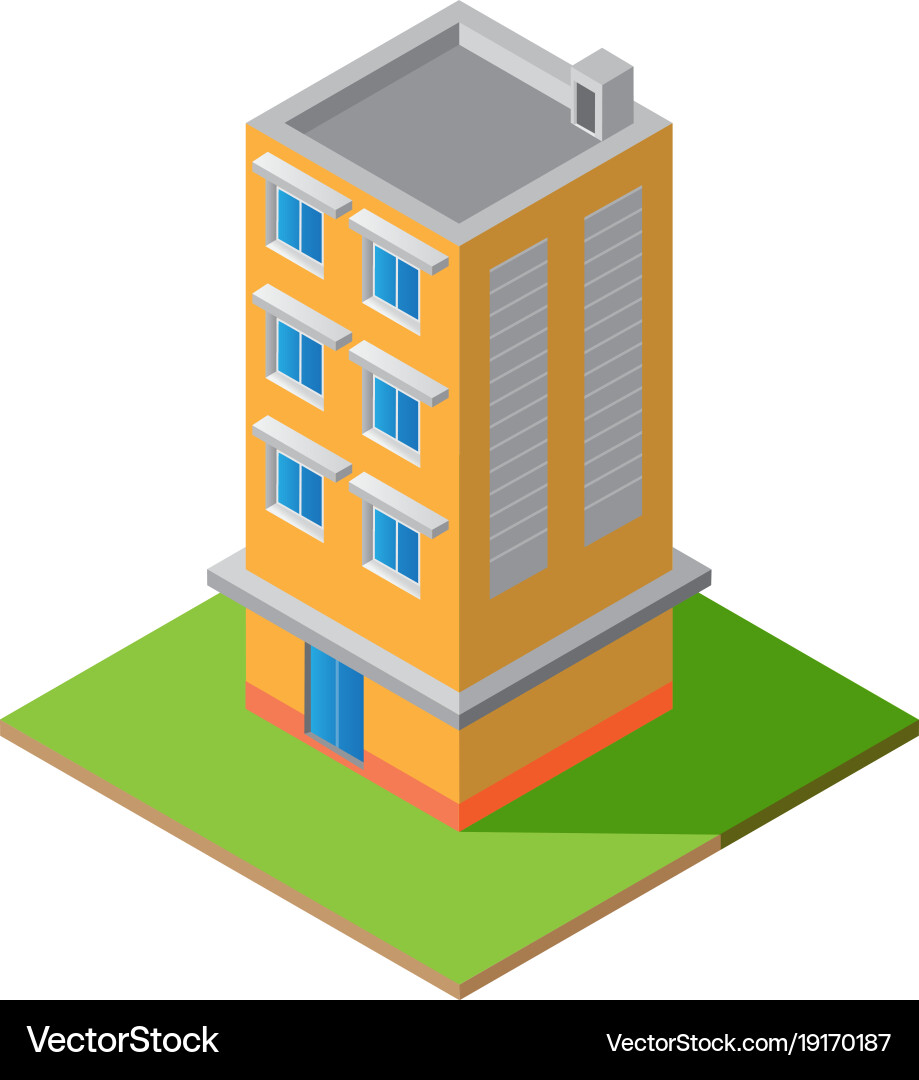 Isometric house Royalty Free Vector Image - VectorStock