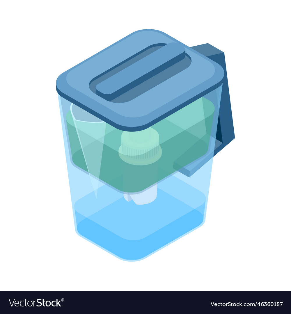 Kitchen water filter composition Royalty Free Vector Image