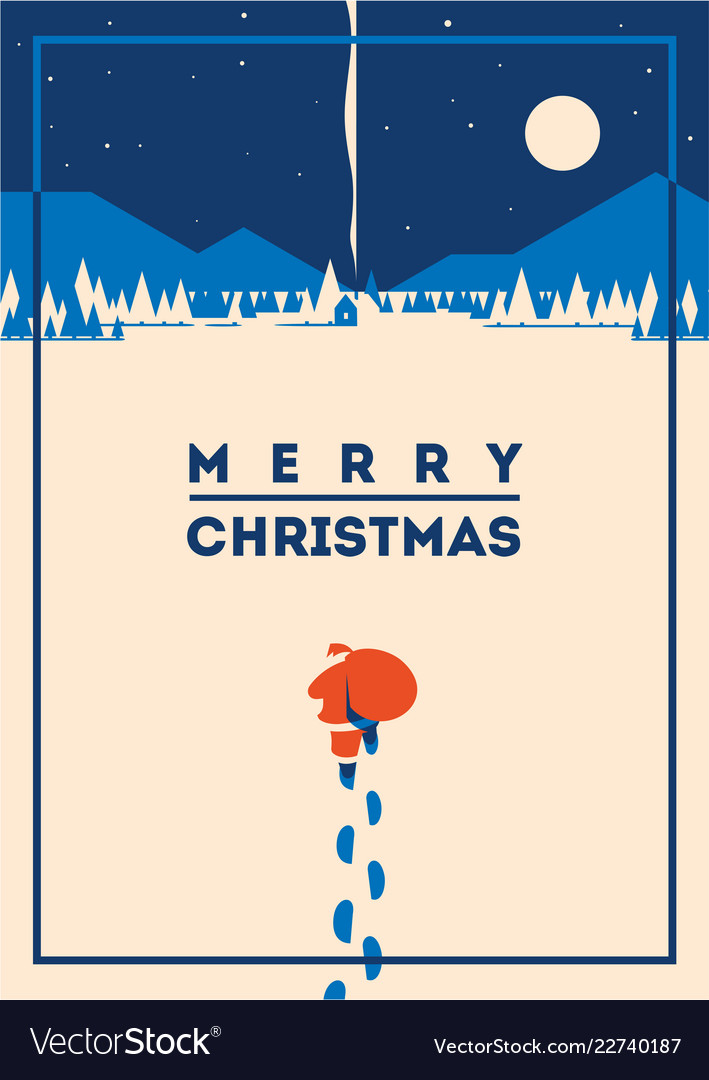 Merry christmas minimalistic Royalty Free Vector Image