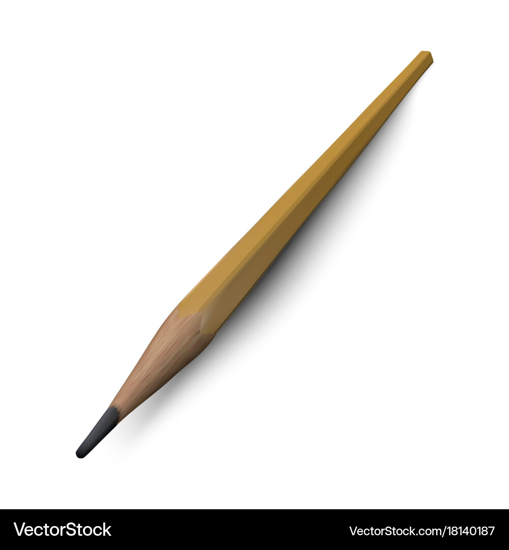 Realistic pencil isolated color design concept Vector Image