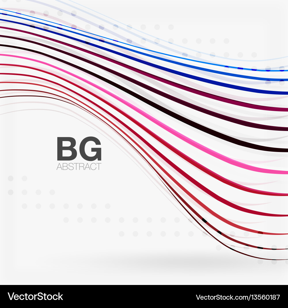Thin lines wave abstract background Royalty Free Vector
