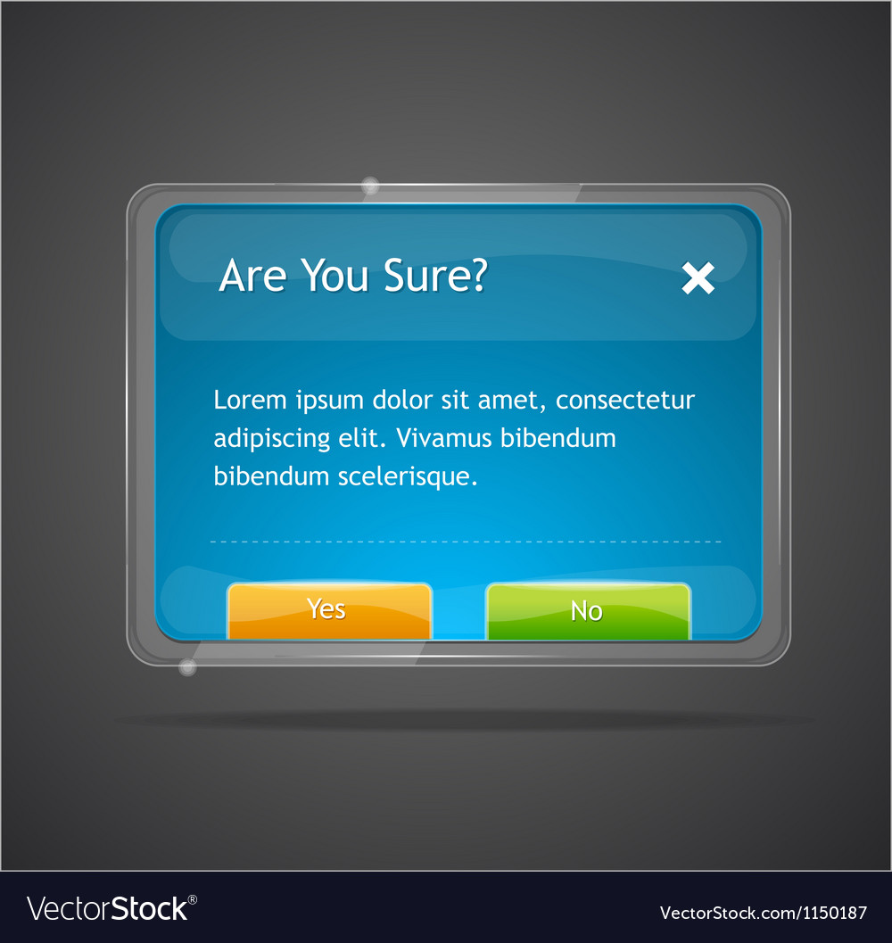 Windows frame yes Royalty Free Vector Image - VectorStock