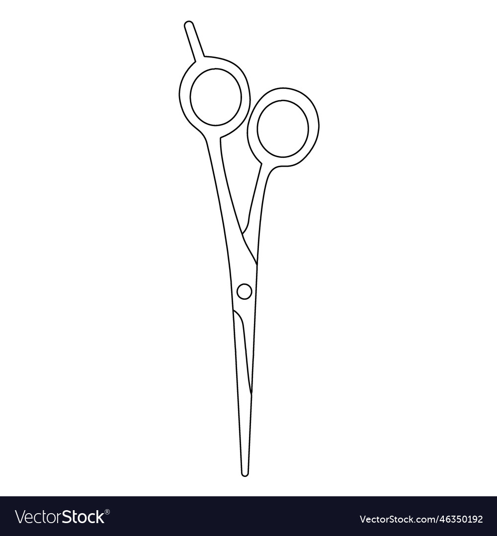Barber shears line Royalty Free Vector Image - VectorStock