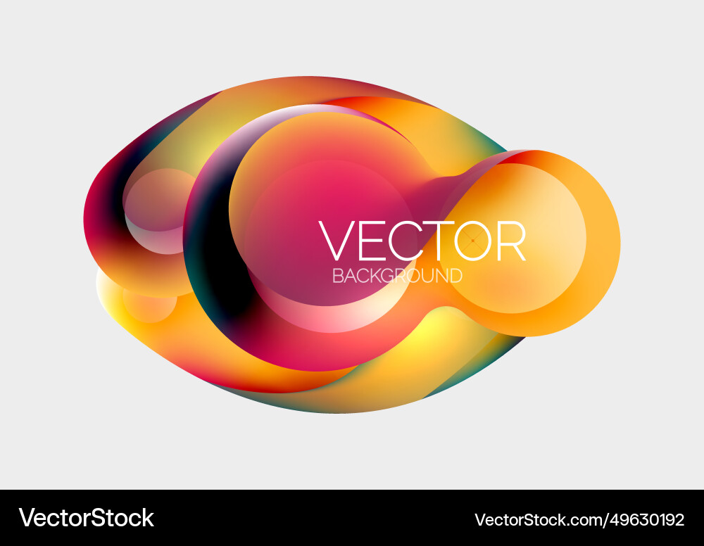 Beautiful flowing round shapes and circles Vector Image